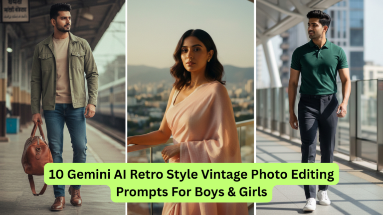 10 Gemini AI Retro Style Vintage Photo Editing Prompts For Boys & Girls ...